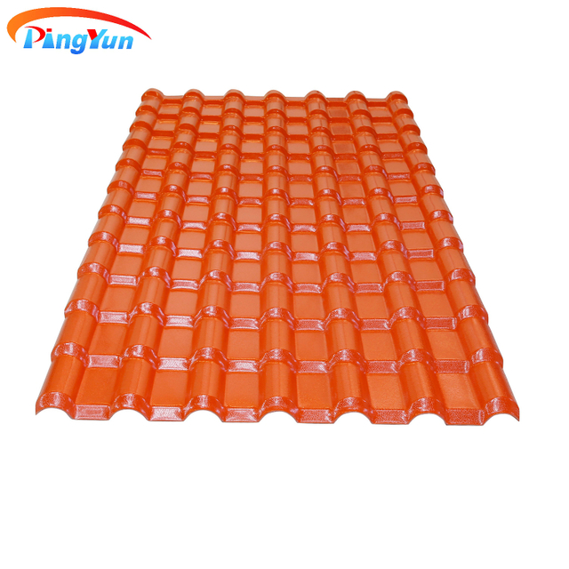Hoja de techo de PVC de alta resistencia, teja de borde - PINGYUN